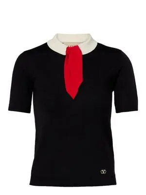 Valentino Garavani Vlogo Wool-blend Sweater - Black