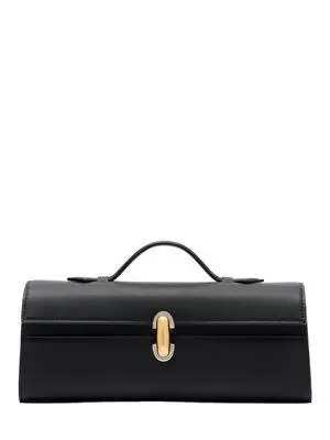 Savette Symmetry Slim Leather Top-handle Bag - Black