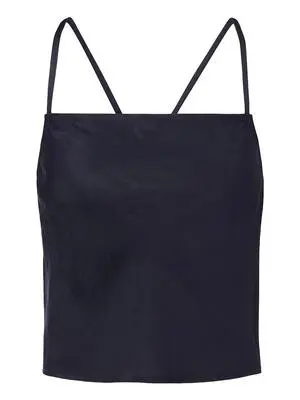 LESET Leset Daniel Open-Back Crop Top Blue