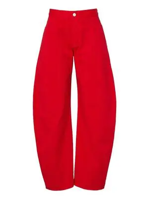 Alaïa Barrel-leg Jeans - Red