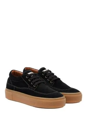 Hogan H705 Suede Lace-up Sneakers - Black