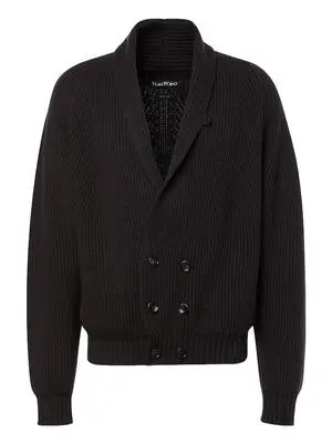 TOM FORD Cashmere Shawl Collar Cardigan - Grey