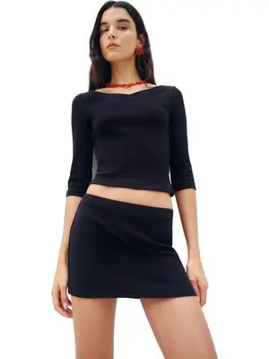 REFORMATION Ara Knit Two Piece Set - Black