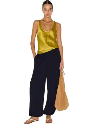 REFORMATION Aven Crepe Pant - Black