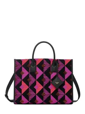Mcm München Tote In Diamond Jacquard - Multi
