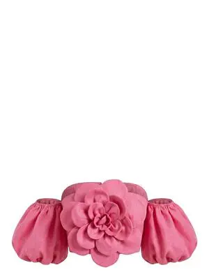 Yumi Kim Keira Cropped Top With Rose Petal Detail - Pink