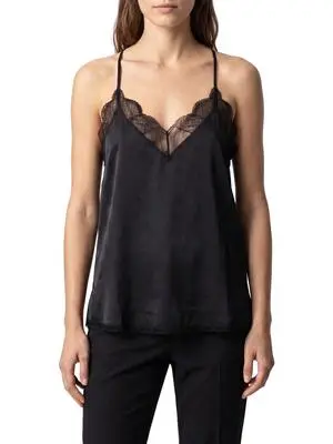 Zadig&Voltaire Lace Trim Camisole - Black
