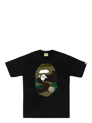 A BATHING APE Giant 1st Camo Big Ape Head T-shirt - Black/green