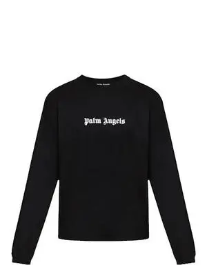 Palm Angels Classic Logo Slim Long Sleeve T-shirt - Black