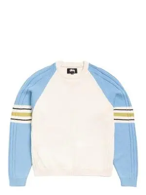 StÜssy Stripe Raglan Crew - Blue