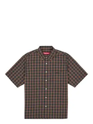 Supreme Mini Plaid Short Sleeve Shirt - Black