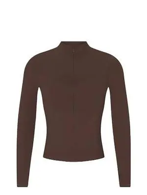 Nike X Skims Matte Half-zip Mock Neck Long Sleeve Top - Multicolor