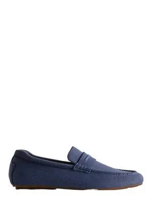 Quince Recycled Knit Driving Loafers - Navy