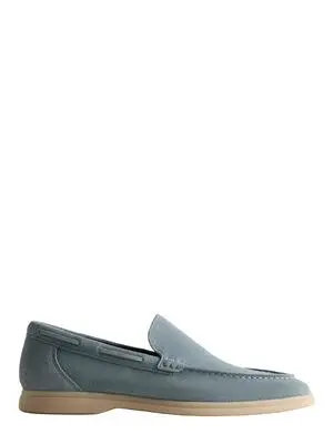 Quince Soft Suede Mariner Loafer - Aqua