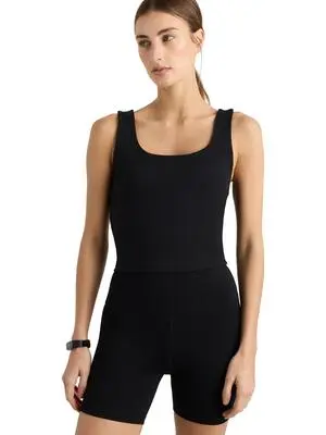 Quince Women's Power-up Scoop Neck Bra Tank Top Black