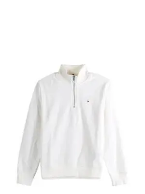 Tommy Hilfiger Terry Half-zip Sweatshirt - Ecru