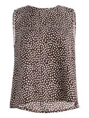 ASCENO Asceno Sofia Silk Printed Sleeveless Top
