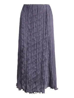 POSSE Posse Esme Plisse Midi Skirt With Scalloped Hem