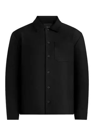 Manière De Voir Valentin In Black Tailored Overshirt Black