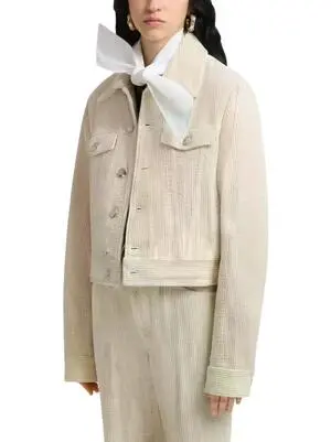 Marni Corduroy Button-up Jacket - Neutrals