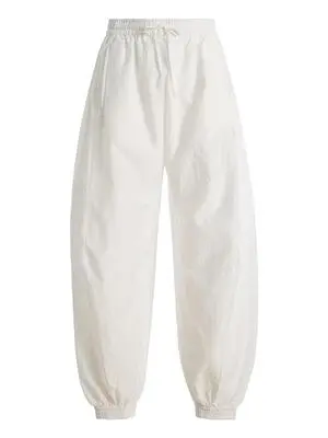 RÓHE Cotton-blend Balloon Track Pants - Ivory