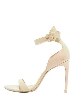 SOPHIA WEBSTER Patent Leather Ankle-strap Stiletto Sandals - Neutrals