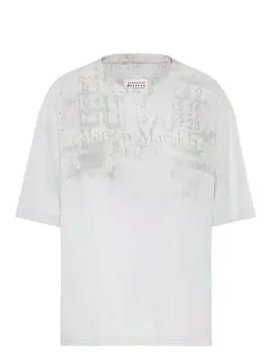 MAISON MARGIELA Numeric-print Cotton T-shirt - Grey