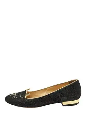 CHARLOTTE OLYMPIA Kitty Ballet Flats - Black
