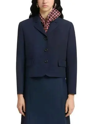 Marni Deep Techno Wool Jacket - Blue