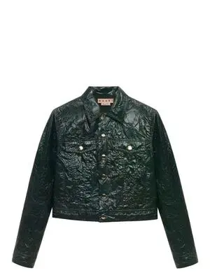 Marni Crinkled Finish Jacket - Green