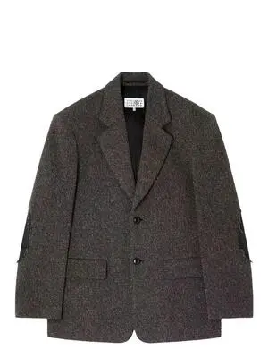 MAISON MARGIELA Wool Tweed Suit Jacket - Brown