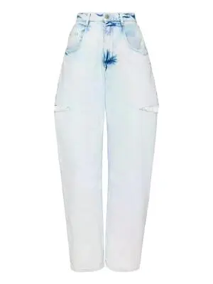 MAISON MARGIELA Slashed Barrel-leg Jeans - Blue