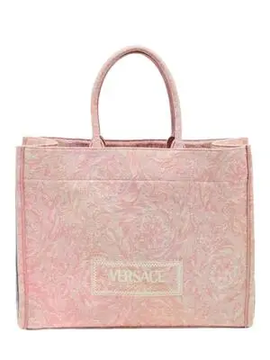 Versace Athena Barocco Jacquard Tote Bag - Pink