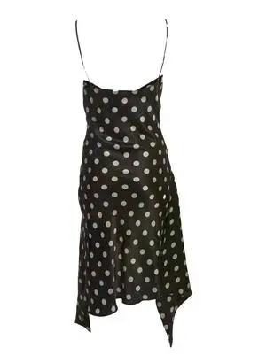 NICHOLAS Polka-dot Asymmetric Dress - Black