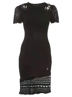 Roberto Cavalli Short-sleeve Mini Dress - Black