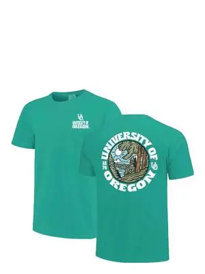 IMAGE ONE Oregon Ducks Comfort Colors Thick Lined Landscape T-shirt - Green