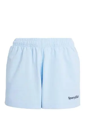 SPORTY & RICH Sporty & Rich Serif Cotton Jersey Sweat Shorts