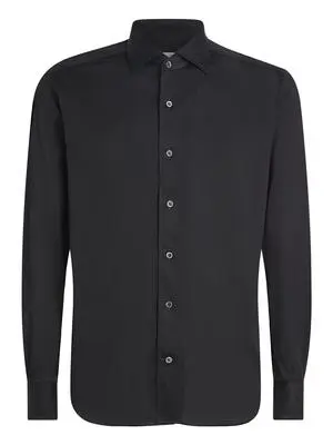 Corneliani Cotton Jersey Shirt - Black