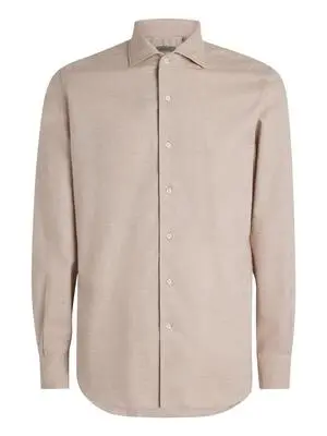 Corneliani Cotton-cashmere Shirt - Beige
