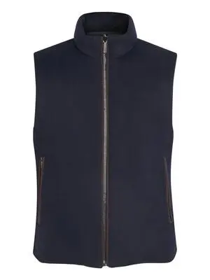 MOORER Falieri Virgin Wool-cashmere Gilet - Navy
