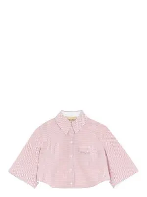 Valentino Garavani Cotton Cropped Shirt - Pink