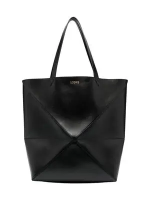 Loewe Loewe Puzzle Fold XL Leather Tote Black