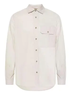 TEN C Classic-collar Poplin Shirt - Neutrals