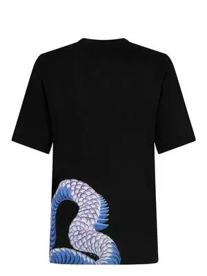 Dsquared2 Dragon Print Cotton T-shirt - Black