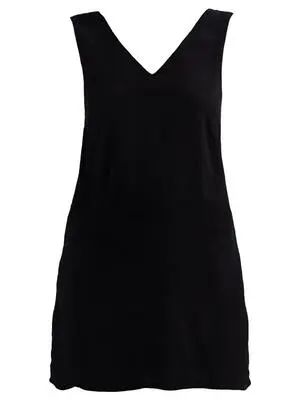 REISTOR V-neck Mini Dress With Bow Detail - Black