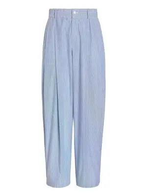 Dolce & Gabbana Striped Cotton Jogging Trousers - Blue