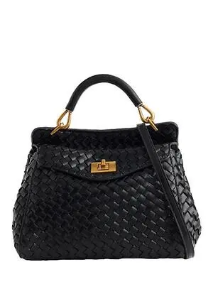 Jw Pei Lucia Classic Vegan Leather Top-handle Bag - Black