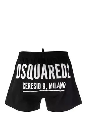 Dsquared2 Logo Print Swim Shorts - Black