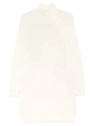 SERGIO MORETTI FIRENZE High-neck Knitted Dress - Neutrals