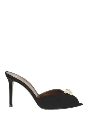 GIUSEPPE ZANOTTI Intrigo Cocktail Mules Stiletto Heel Sandals - Black